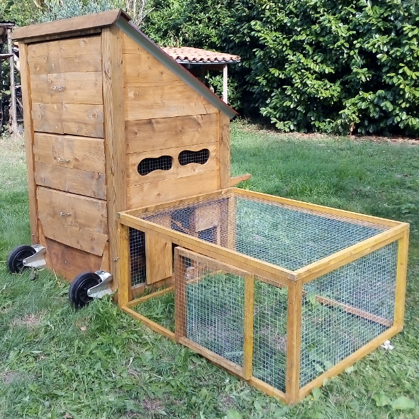 🐔 Poulailler mobile "Le Festin" (1 parc) - POULES CITADINES